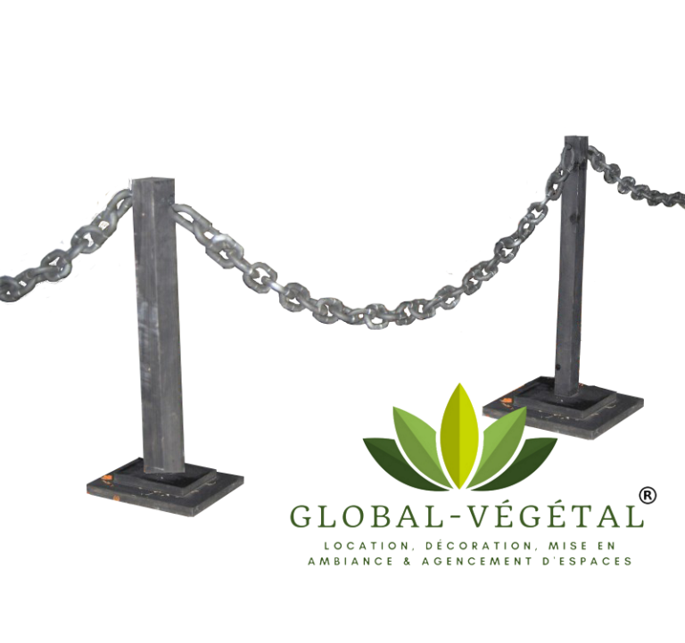 Location de potelets et chaîne en fer - Global Végétal®